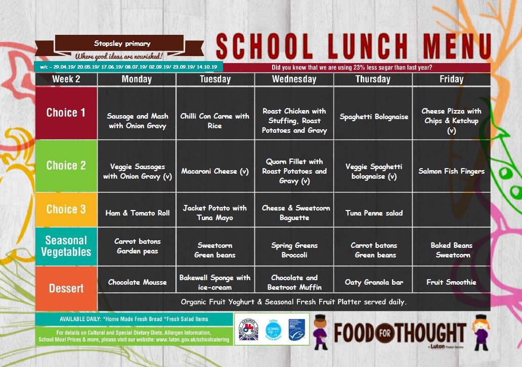 Stopsley Community Primary School - Dinners and Milk